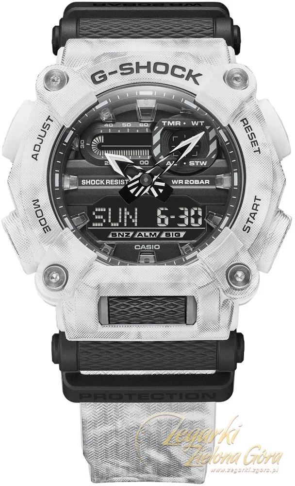 Casio GA-900GC-7AER ⌚ G-Shock Analog-Digital Grunge Snow Camouflage ...