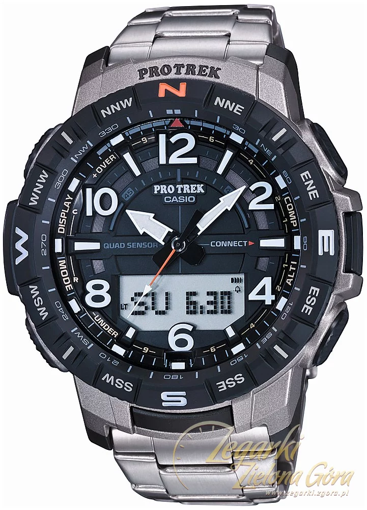 Casio PRT-B50T-7ER ⌚ ProTrek Quad Sensor Bluetooth Steptracker Titanium ...