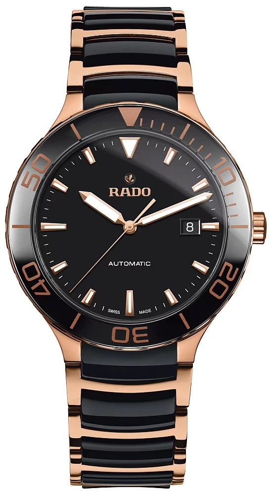 Rado R30001152 ⌚ Centrix Diver Gent Automatic XL Rose Gold PVD Zegarek ...