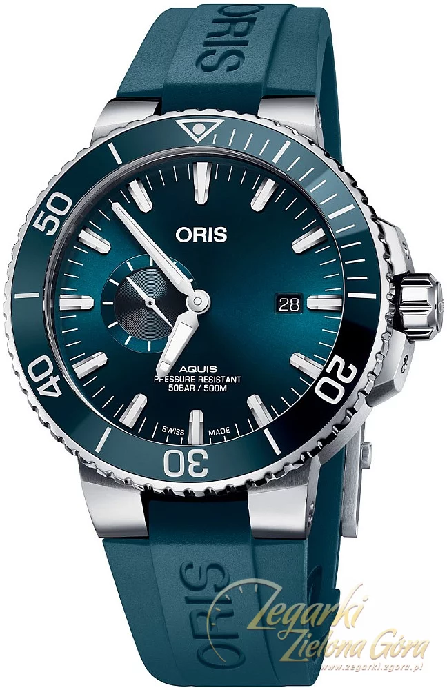 Oris 01 743 7733 4155-07 4 24 69EB ⌚ Aquis II Small Second Date Zegarek ...