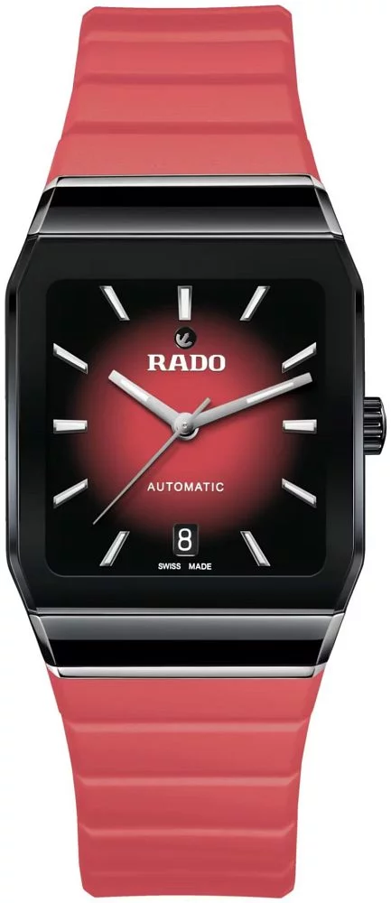 Rado R10201409 ⌚ Anatom Automatic Red Gradient Dial Red Strap Zegarek ...