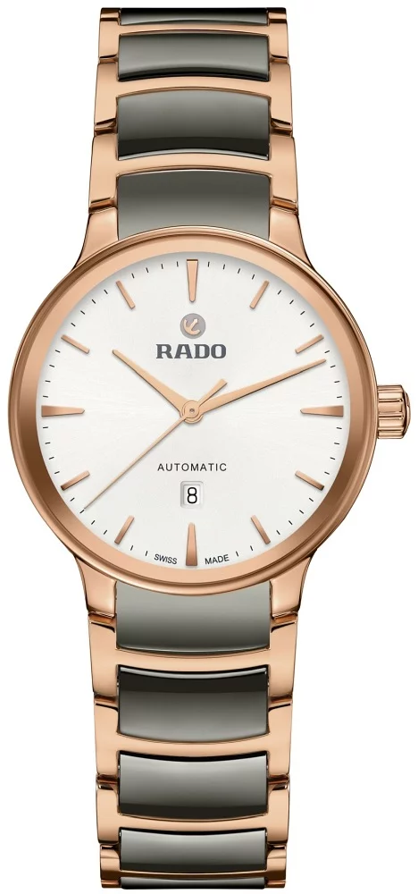 Rado R30019012 ⌚ Centrix Lady Automatic S Plasma Ceramic & Rose Gold ...