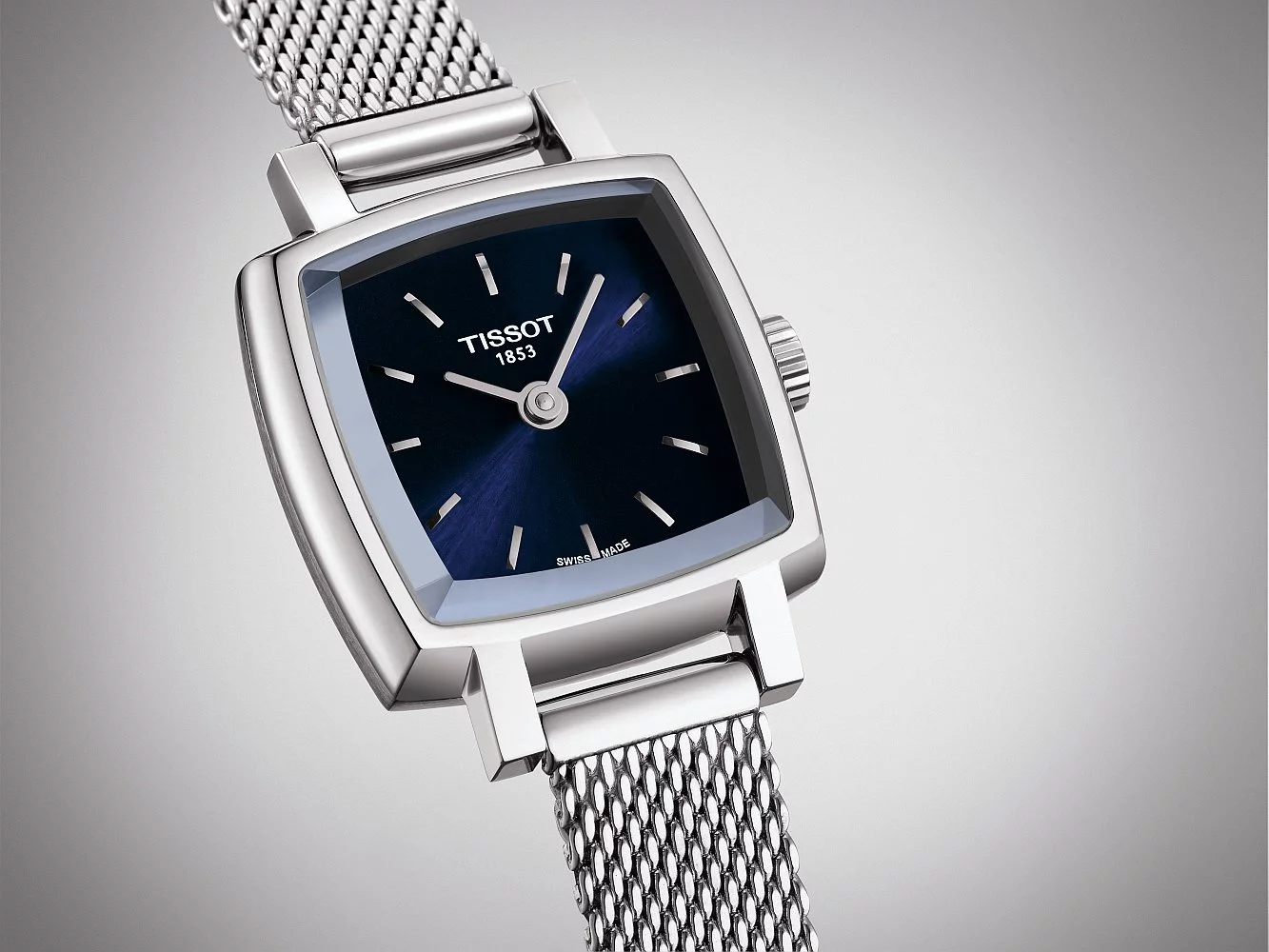Tissot T058.109.11.041.00 ⌚ Lovely Square Mesh Blue Dial