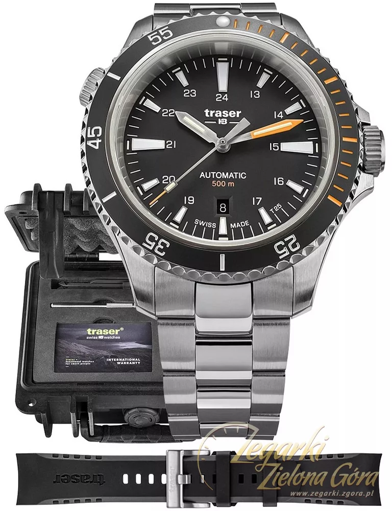 Traser 110321 ⌚ P67 Diver Automatic Black Set Zegarek Damski