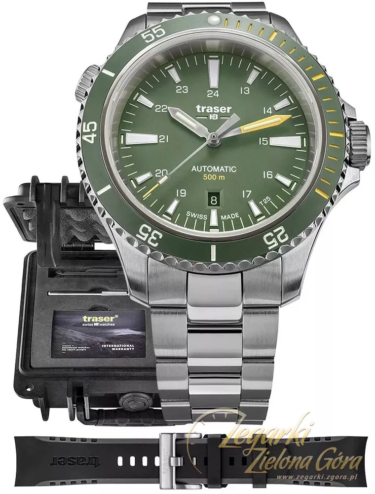 Traser 110325 ⌚ P67 Diver Automatic Green Set Zegarek Męski