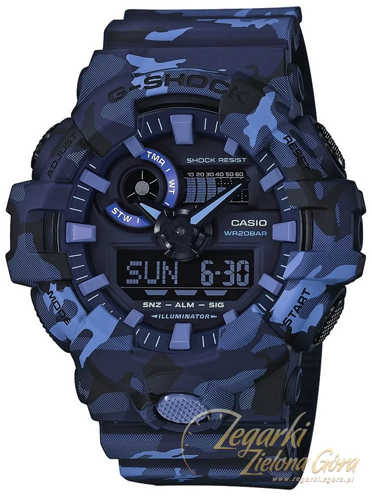 Casio GA-700CM-2AER ⌚ G-Shock Analog-Digital Camouflage Zegarek Męski